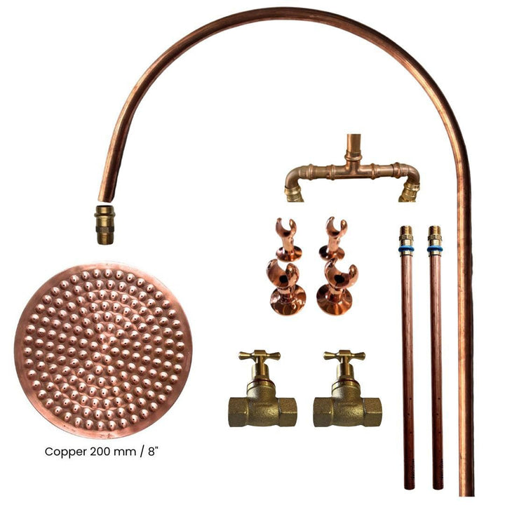 Outdoor Copper Shower Kit | 200mm Copper Head
