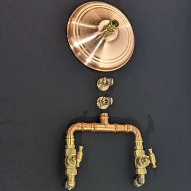 "Just Add Pipe" Outdoor Shower Kit | Copper or Brass | 200mm Head