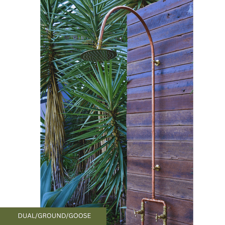 Kirra Outdoor Copper Shower Kit | 200mm Brass Head