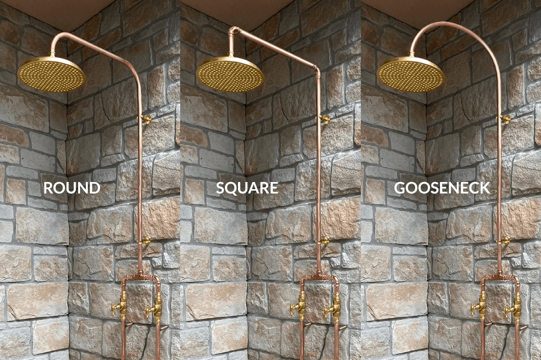 Kirra Outdoor Copper Shower Kit | 200mm Brass Head